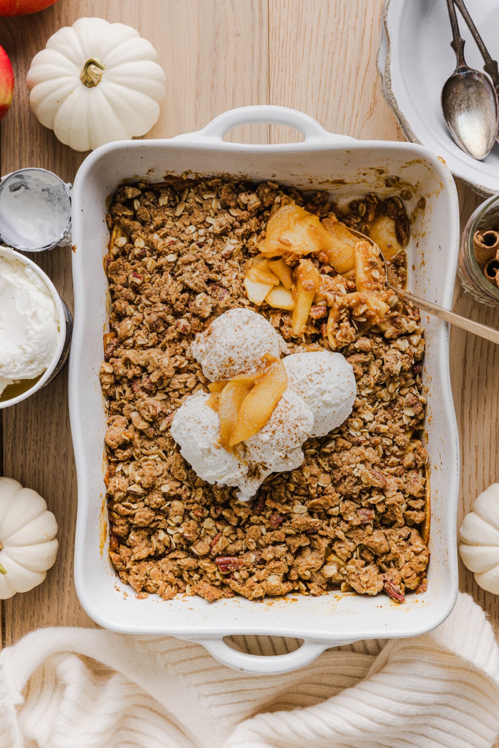 The Best Apple Pumpkin Crisp - The Balanced Nutritionist