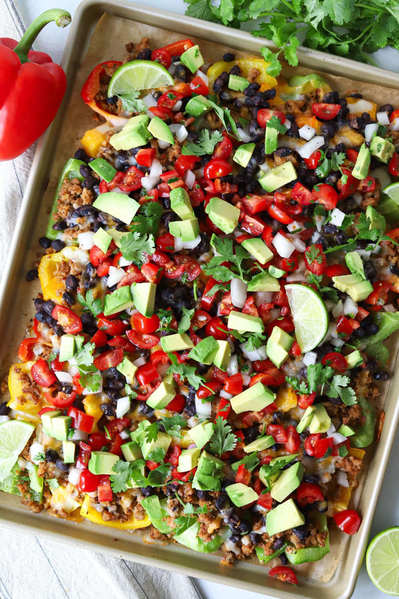 Bell Pepper Nachos Recipe - The Balanced Nutritionist