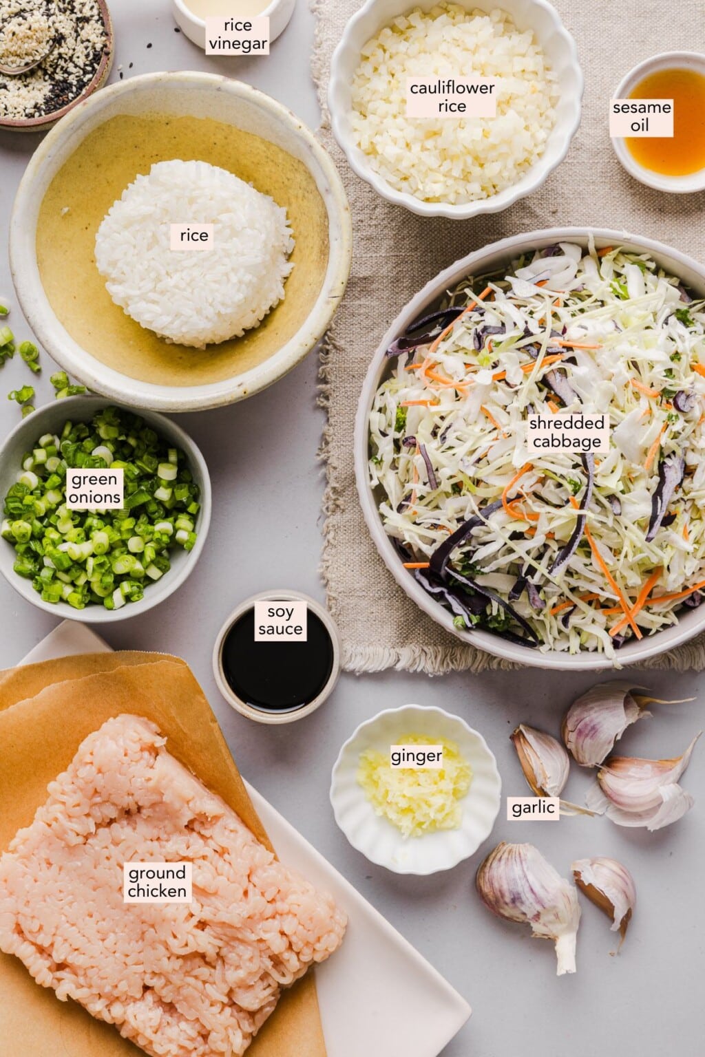 Inside Out Egg Roll Bowl - The Balanced Nutritionist