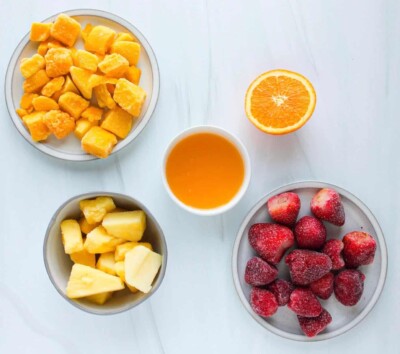 Sunrise Sunset Tropical Smoothie Recipe - The Balanced Nutritionist