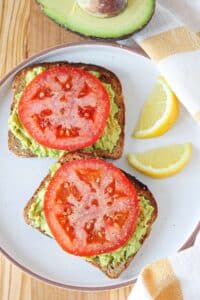 The Best Avocado Toast with Tomato - The Balanced Nutritionist
