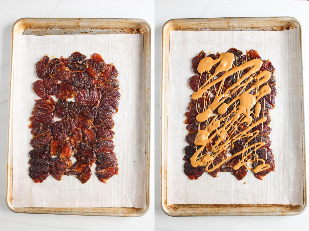 Easy Chocolate Date Bark with Peanut Butter (Viral Recipe) - The Balanced Nutritionist