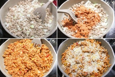 Cheesy Taco Rice Skillet (One Pot) - The Balanced Nutritionist
