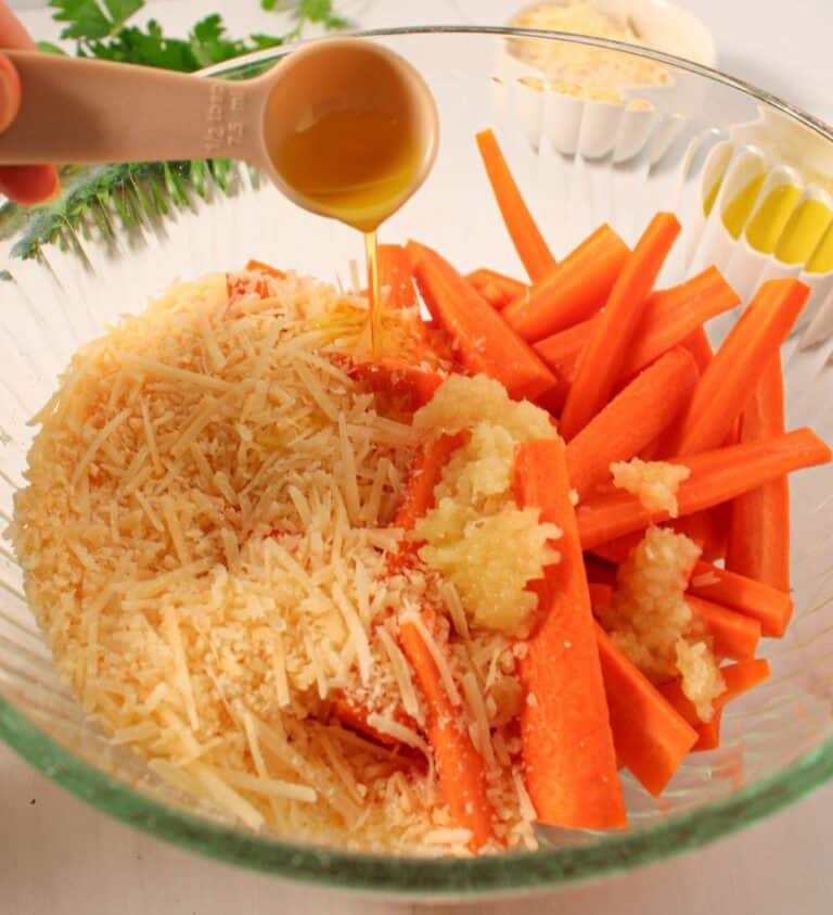 Crispy Parmesan Carrot Sticks - The Balanced Nutritionist