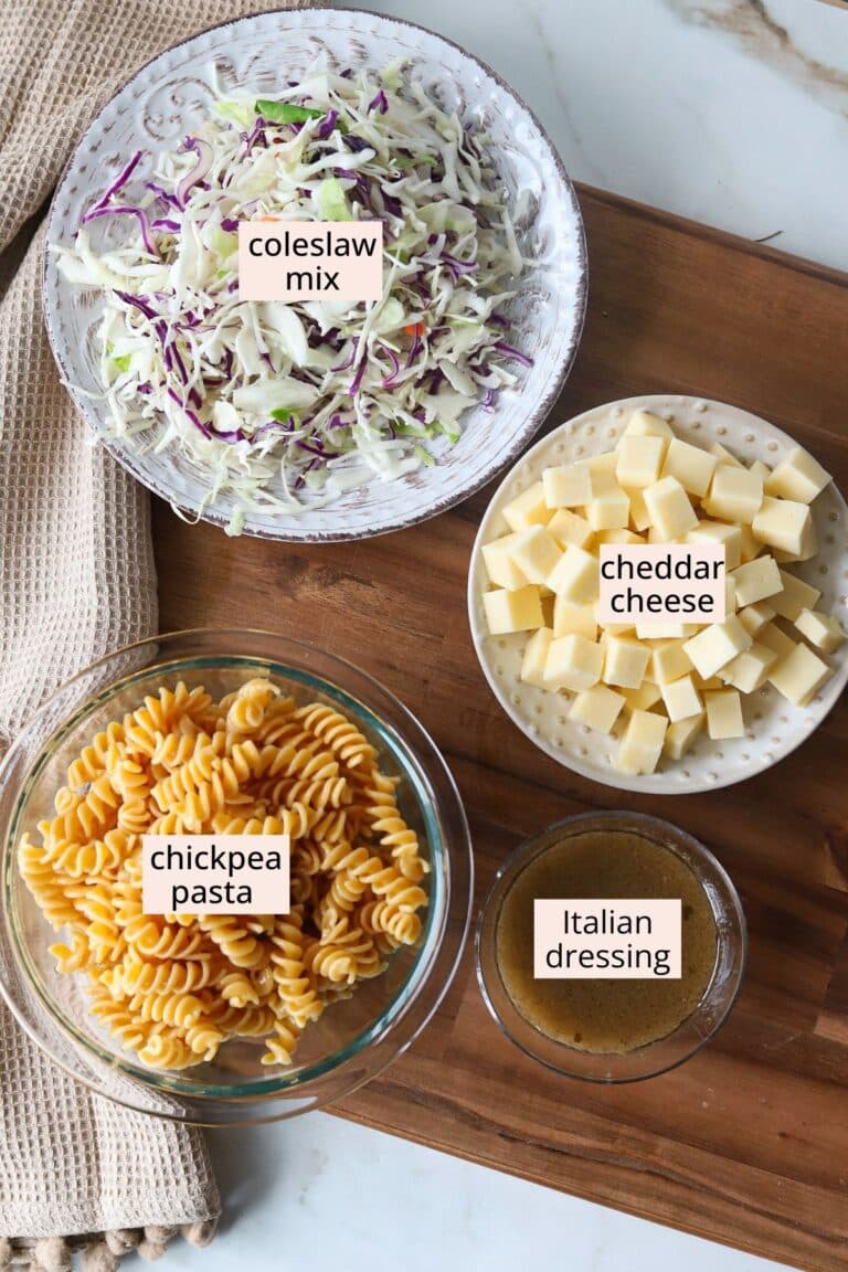 4 Ingredient Pasta Salad (Easy & High Protein)