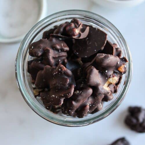 Easy Dark Chocolate Covered Walnuts - The Balanced Nutritionist