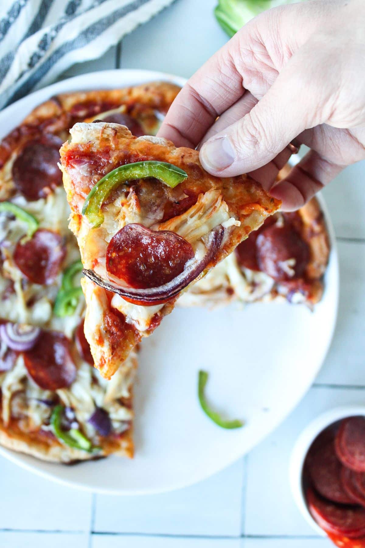 Easy Healthy High Protein Pizza (30+ grams Protein) - The Balanced ...