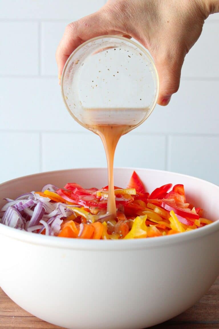 Sweet & Tangy Bell Pepper Slaw - The Balanced Nutritionist