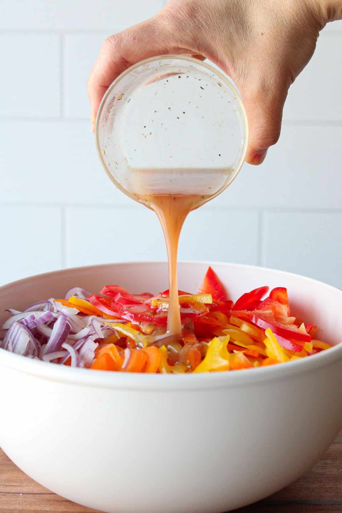 Sweet & Tangy Bell Pepper Slaw - The Balanced Nutritionist