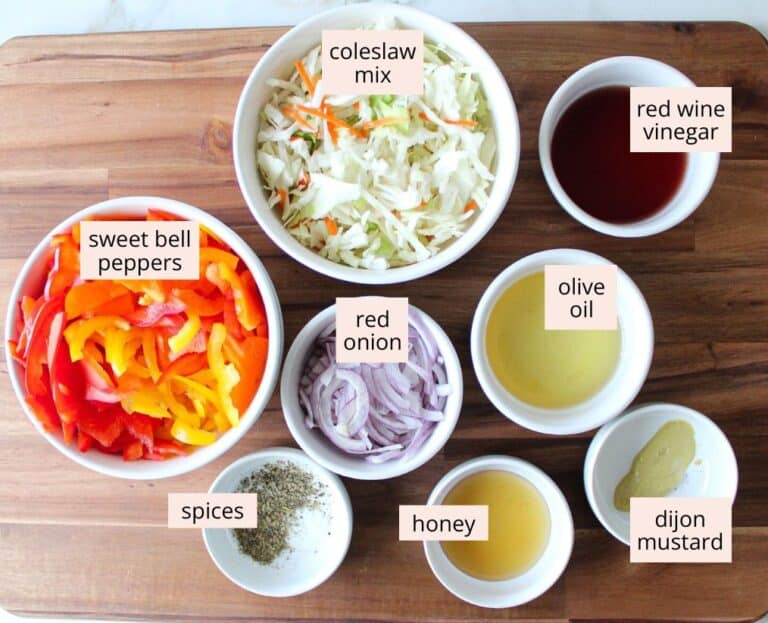 Sweet & Tangy Bell Pepper Slaw - The Balanced Nutritionist