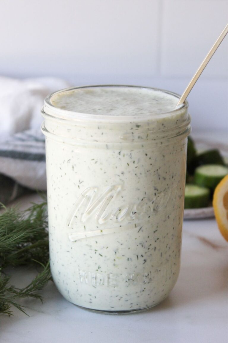 Greek Yogurt Cucumber Ranch Dressing - The Balanced Nutritionist
