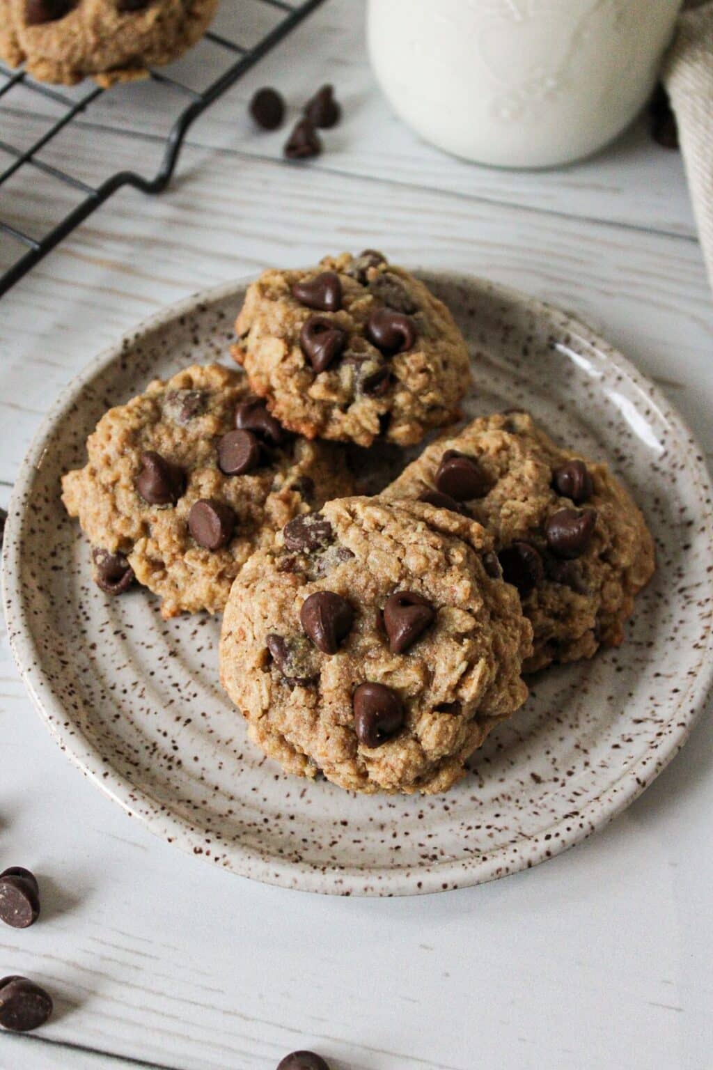 High Fiber Chocolate Chip Cookies with Oats and Flax - The Balanced ...