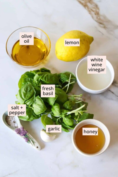 Easy Lemon Basil Vinaigrette - The Balanced Nutritionist