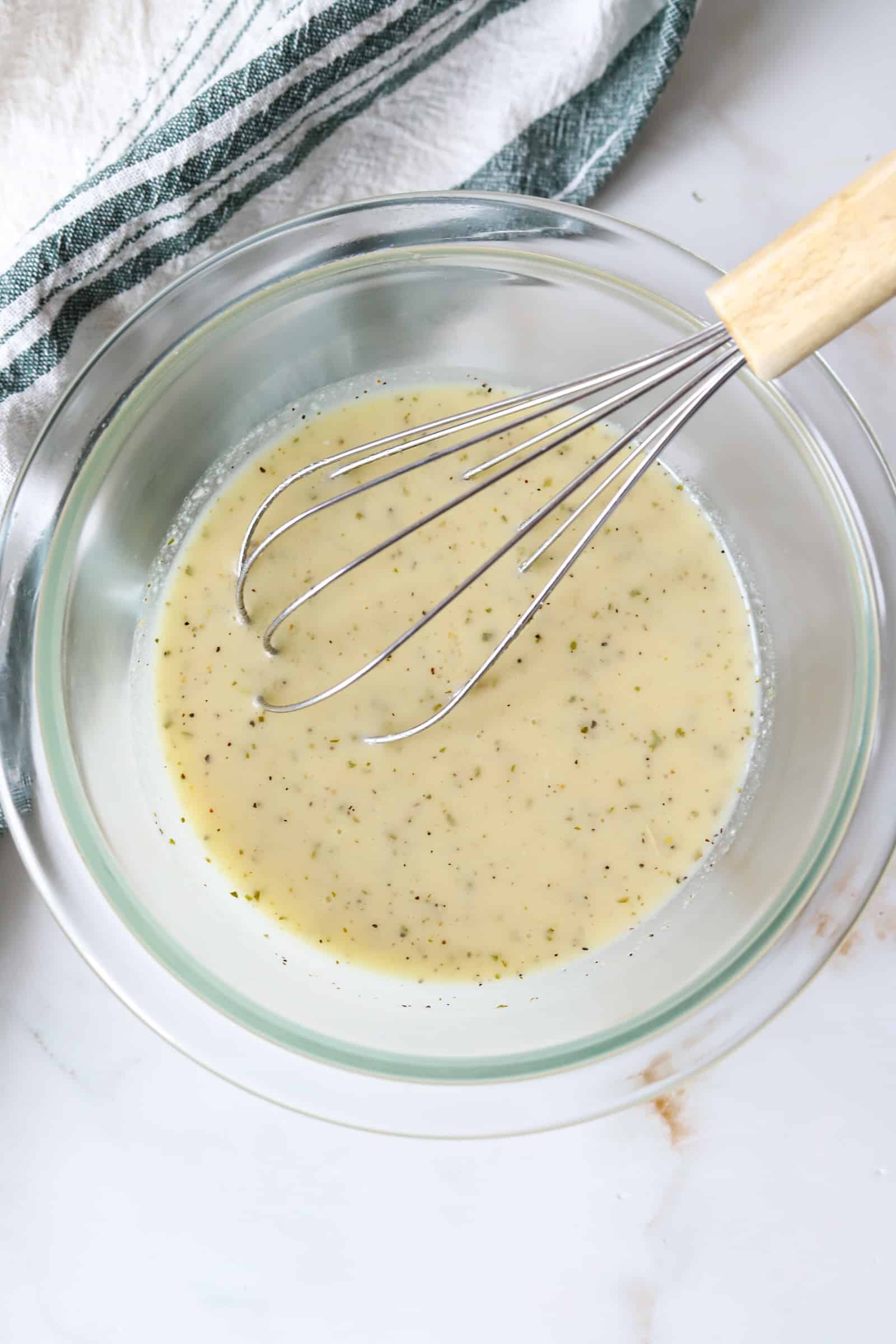 Easy Garlic Parmesan Dressing - The Balanced Nutritionist