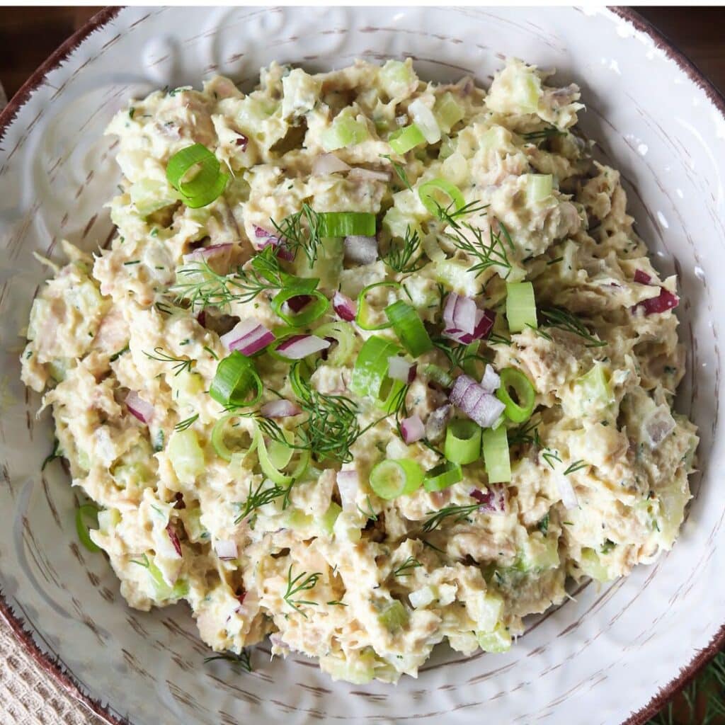 High Protein Cottage Cheese Tuna Salad - The Balanced Nutritionist