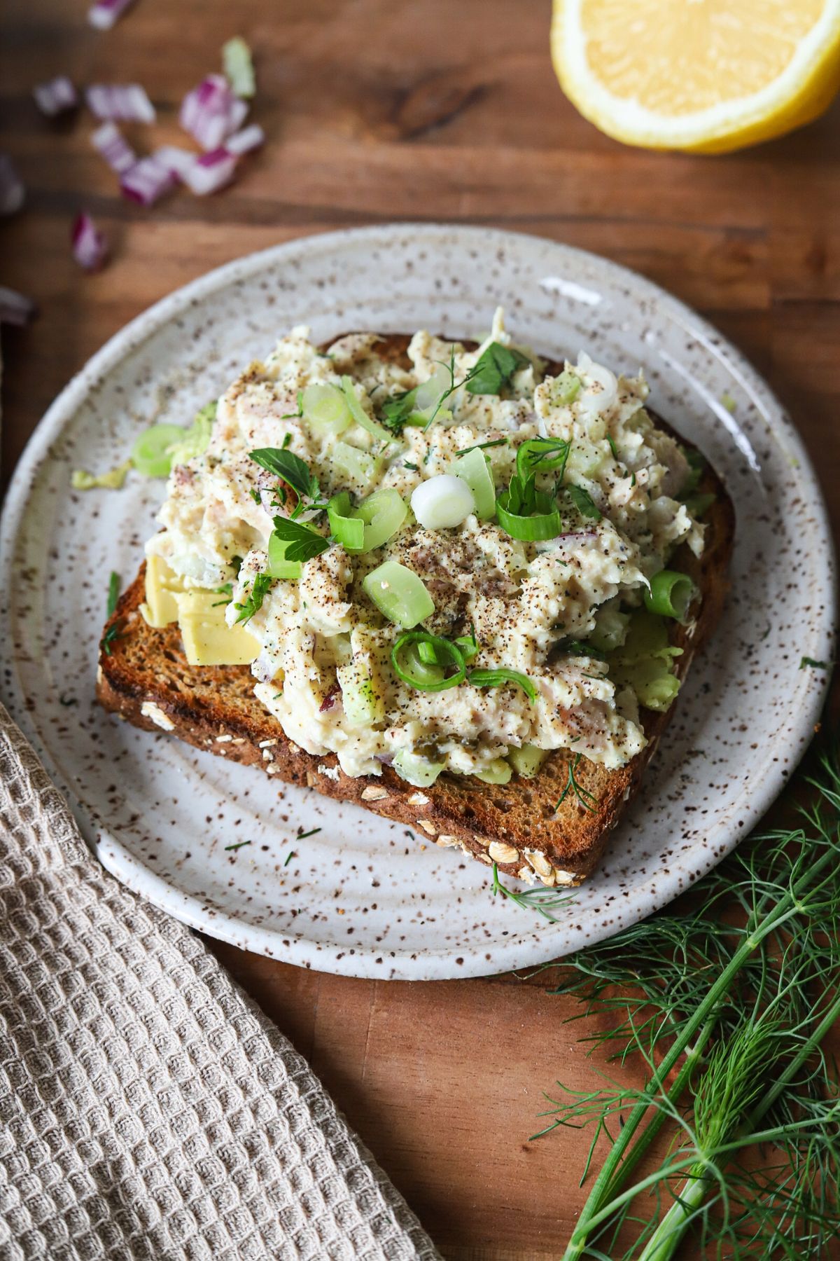 High Protein Cottage Cheese Tuna Salad - The Balanced Nutritionist