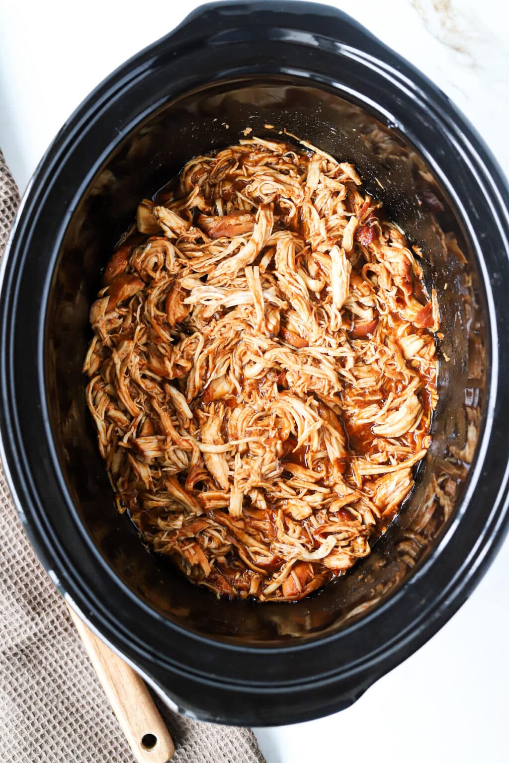 Brown Sugar BBQ Chicken Recipe (Slow Cooker) - The Balanced Nutritionist