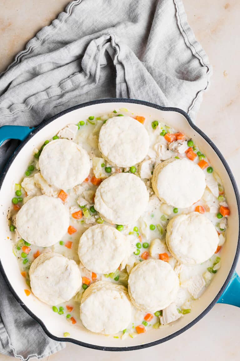 Turkey Pot Pie with Biscuits (Easy Recipe for Leftover Turkey) - The ...