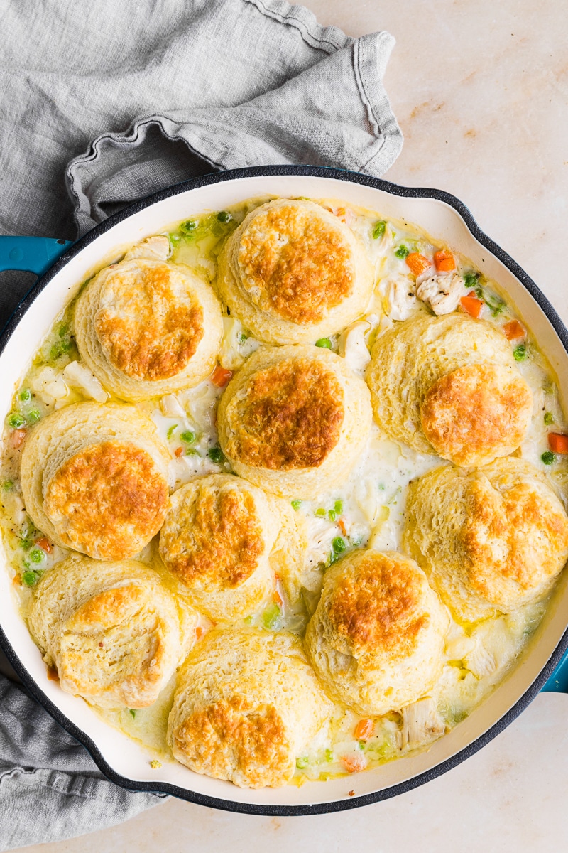 Turkey Pot Pie with Biscuits (Easy Recipe for Leftover Turkey) - The ...