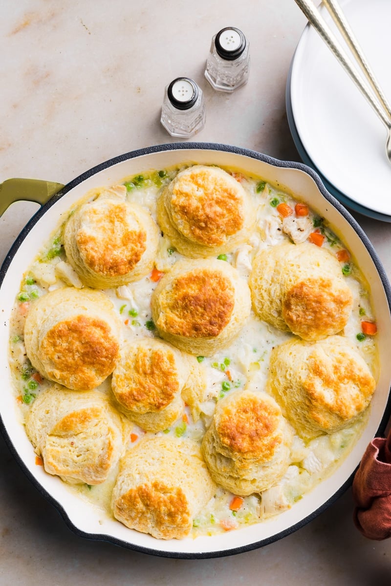 Turkey Pot Pie with Biscuits (Easy Recipe for Leftover Turkey) - The ...