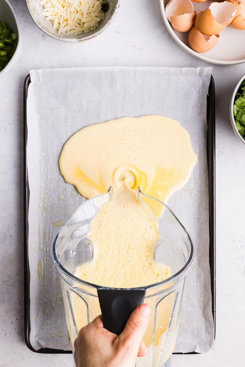 Sheet Pan Eggs for Sandwiches - The Balanced Nutritionist