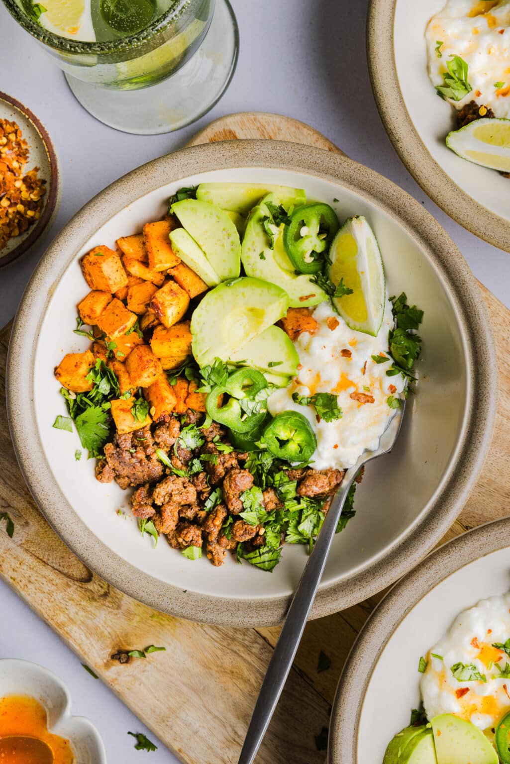 Viral Cottage Cheese Beef Sweet Potato Bowl - The Balanced Nutritionist