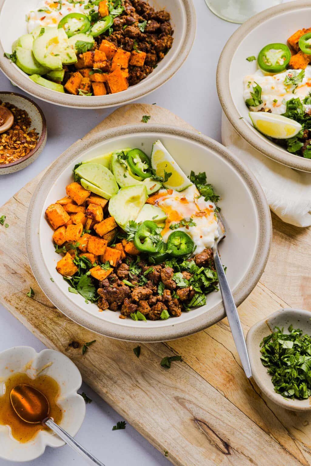 Viral Cottage Cheese Beef Sweet Potato Bowl - The Balanced Nutritionist