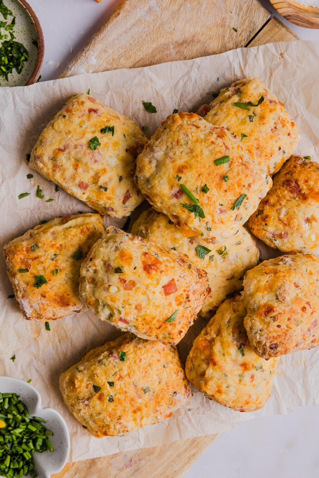 Breakfast Protein Biscuits with Ham and Cheddar - The Balanced Nutritionist