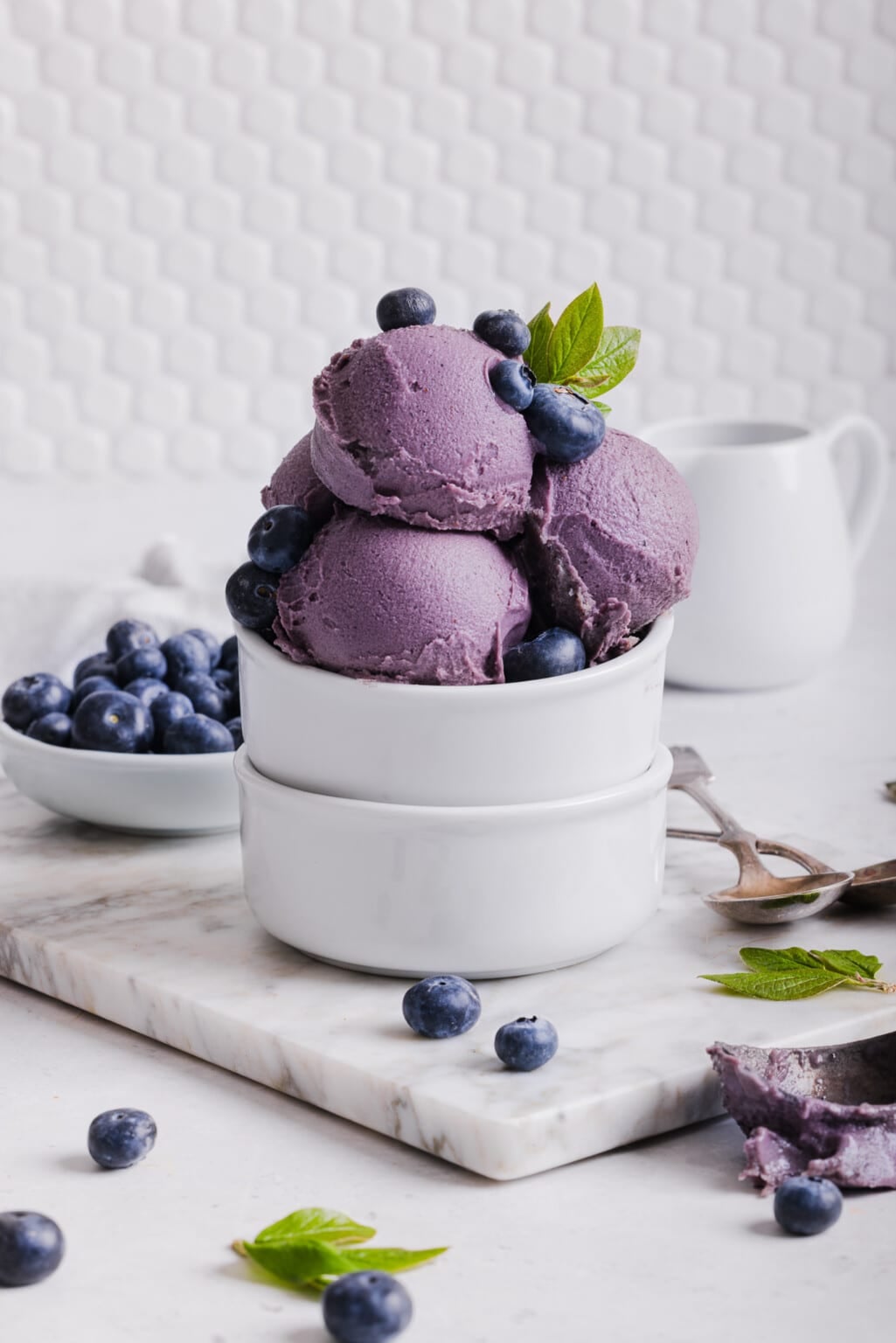 Ninja Creami Blueberry Ice Cream - The Balanced Nutritionist