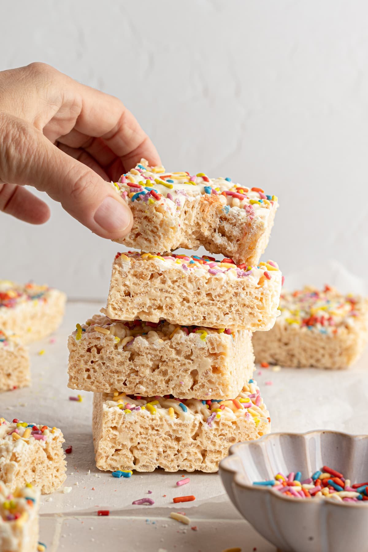 Easy Protein Rice Krispie Treats - The Balanced Nutritionist