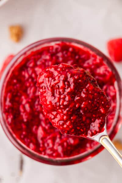 Raspberry Chia Jam | The Balanced Nutritionist