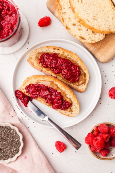Raspberry Chia Jam | The Balanced Nutritionist