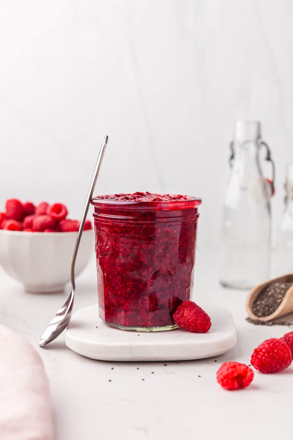 Raspberry Chia Jam | The Balanced Nutritionist