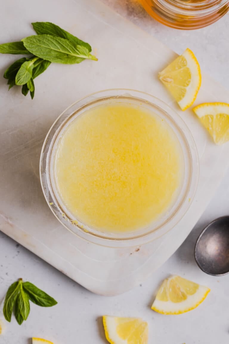Ninja Creami Lemon Sorbet Recipe | The Balanced Nutritionist