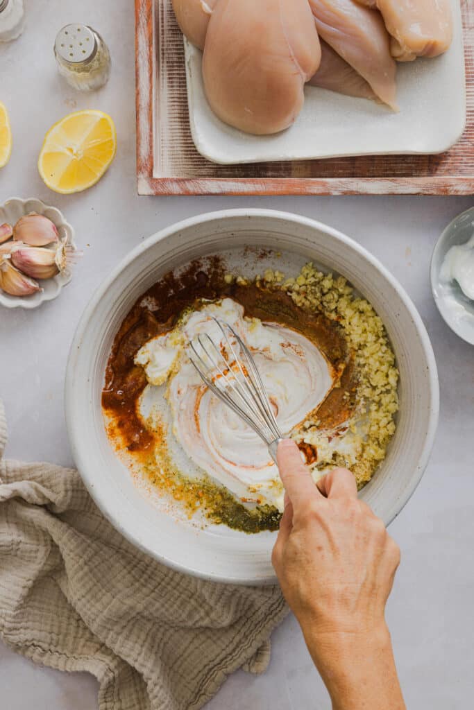 Baked Greek Yogurt Marinated Chicken - The Balanced Nutritionist