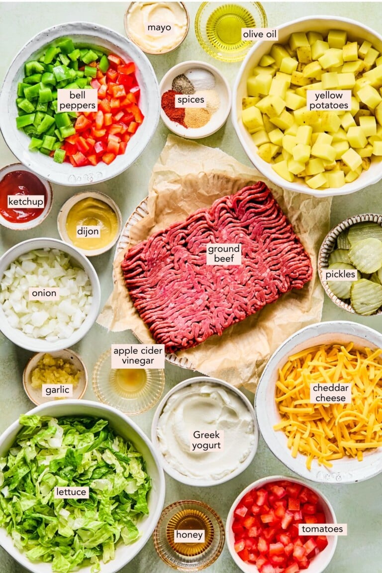 Lightened Up Big Mac Casserole - The Balanced Nutritionist