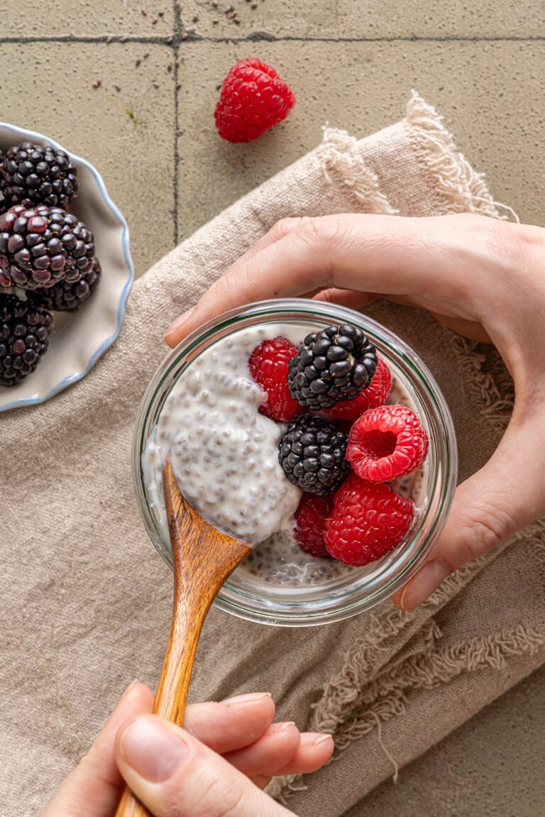 Kefir Chia Pudding - The Balanced Nutritionist