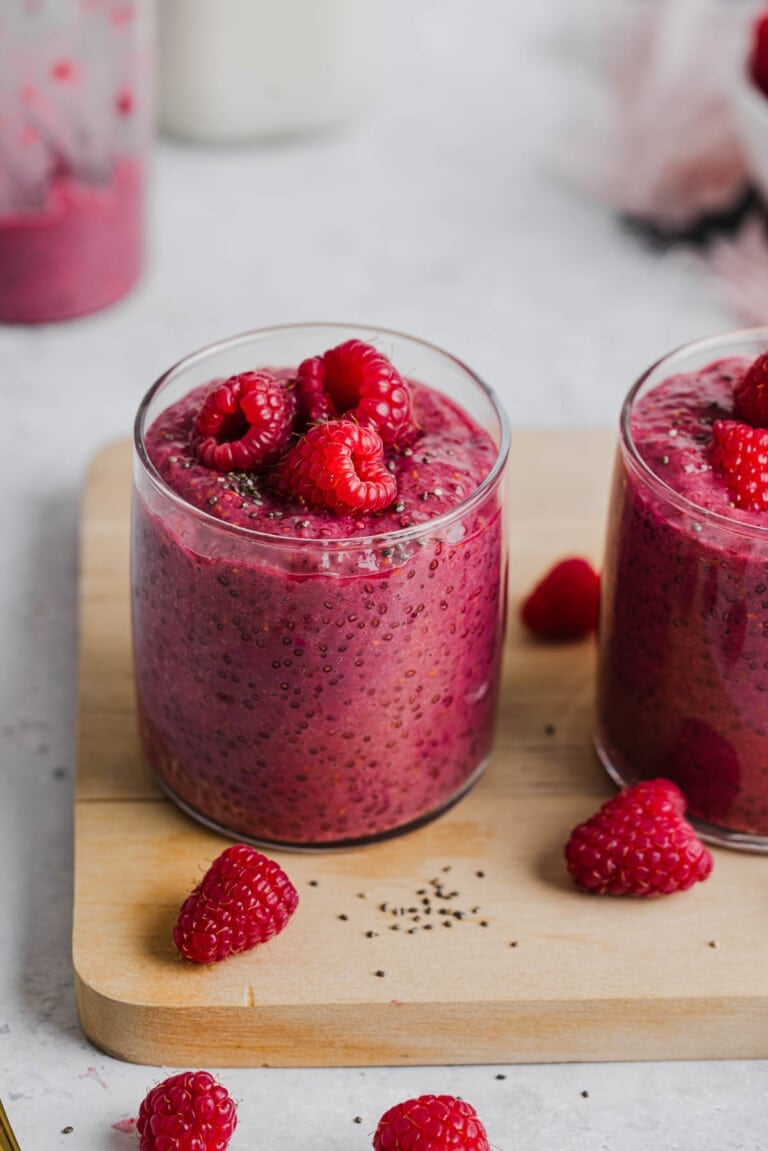 Raspberry Chia Pudding - The Balanced Nutritionist
