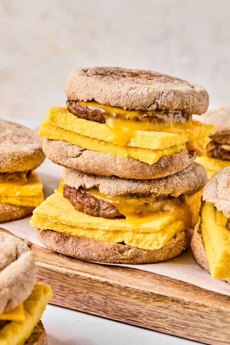 High Protein Meal Prep Breakfast Sandwiches - The Balanced Nutritionist