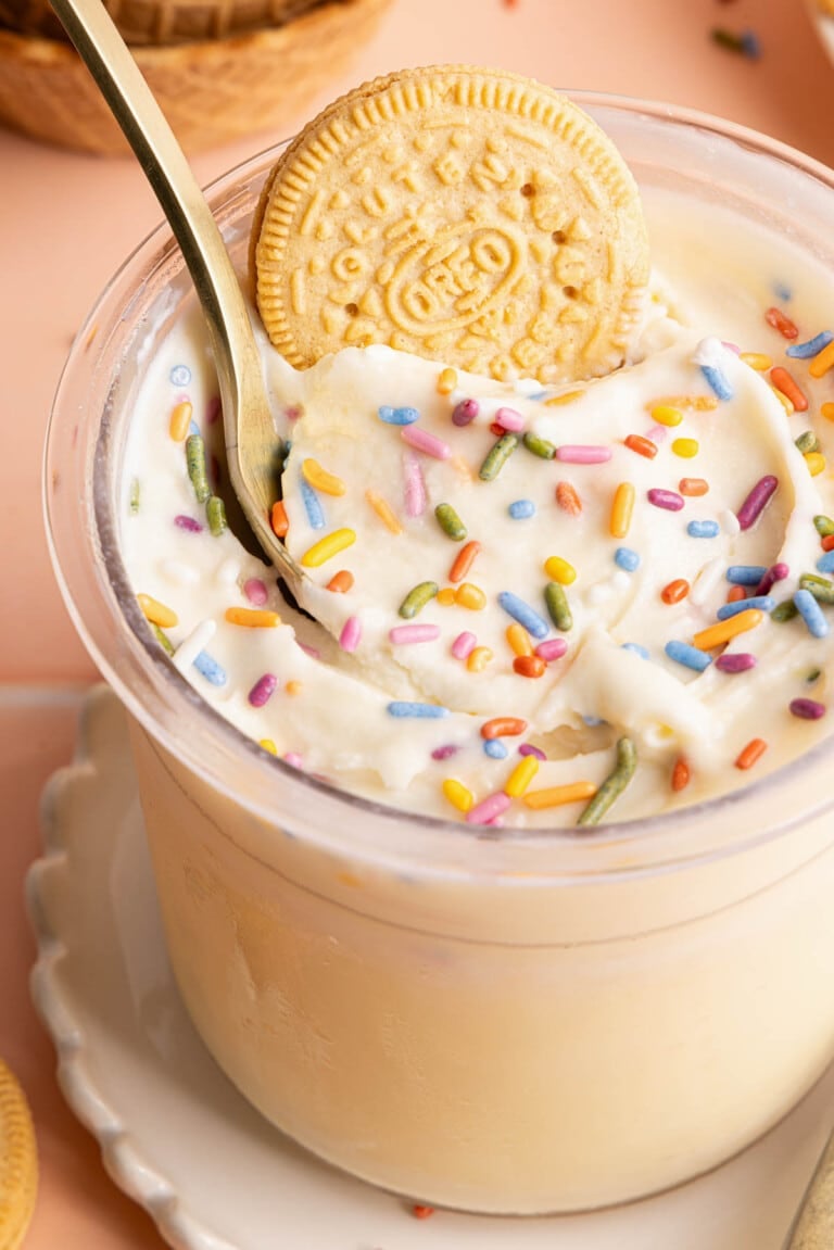 Ninja Creami Cake Batter Ice Cream - The Balanced Nutritionist